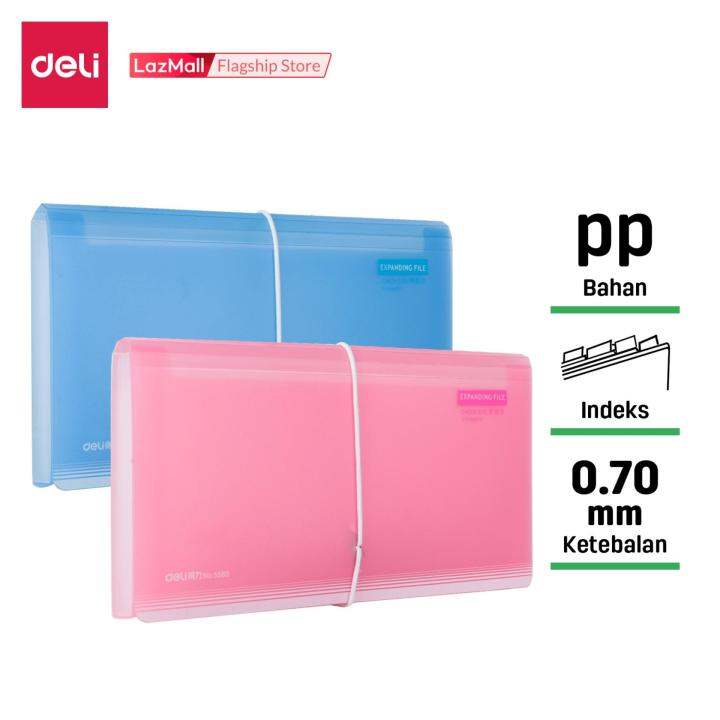 Deli Expanding File 13 Pockets berbagai macam warna 1pc 5560 | Lazada ...