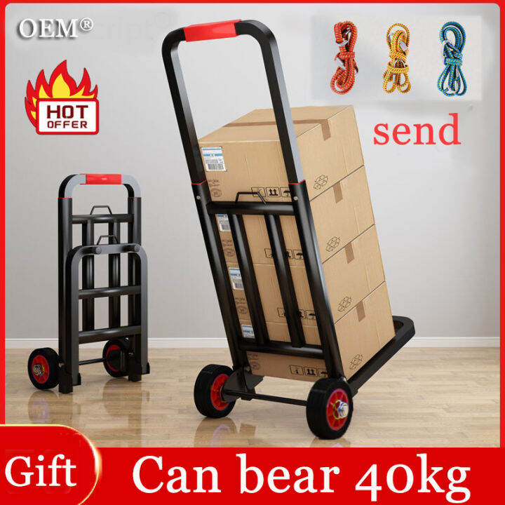 【Weight capacity40KG】Push cart wheel heavy duty Push cart for delivery ...