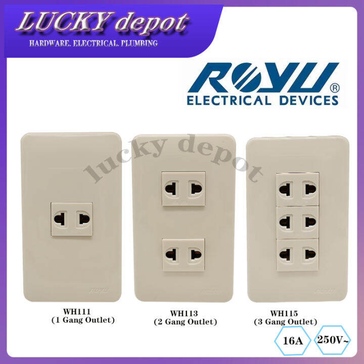 WH-111/WH-113/WH-115 CLASSIC SERIES 1,2,3 GANG OUTLET (ROYU) | Lazada PH