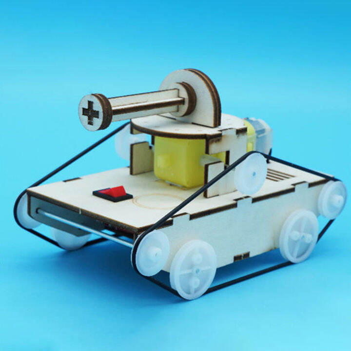 DIY 3D Invention Tank Toy Wooden Model Science Toy for Kid Educational ...