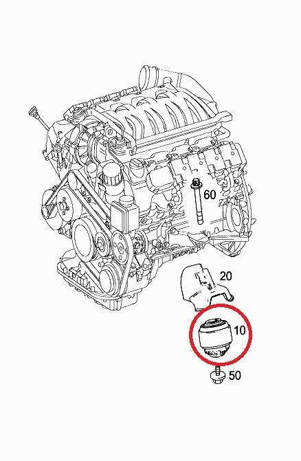 ยางแท่นเครื่องแท้ Mercedes Benz W203/M271, W209/CLK200K, W211/E200K L-R ...