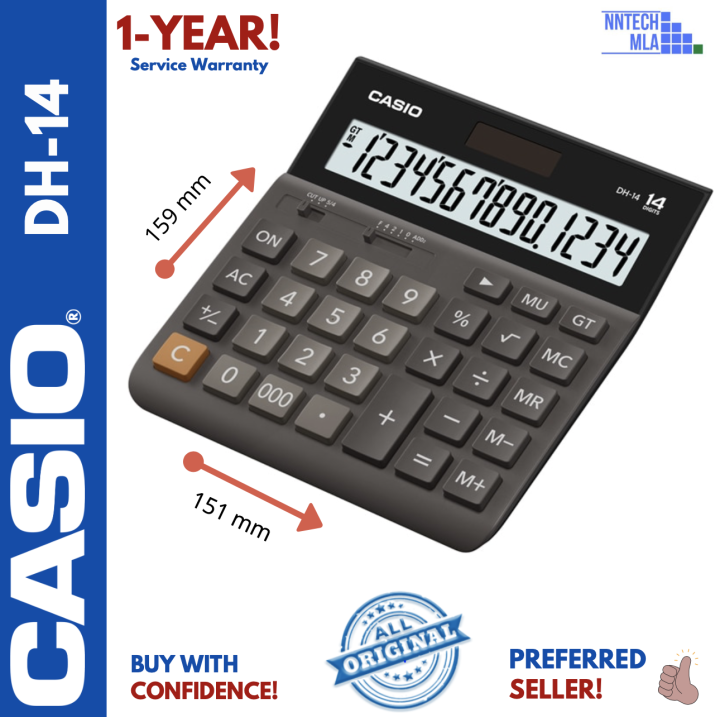 CASIO DH14 DESKTOP WIDE CALCULATOR 14 digits | Lazada PH