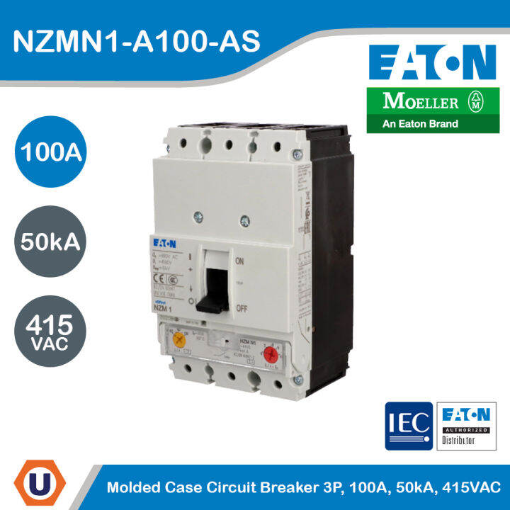 EATON Molded Case Circuit-Breaker (MCCB) 3P, 100A, 50kA ที่ 415VAC รหัส ...