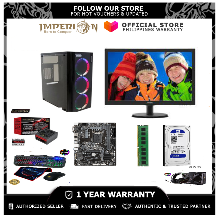 IMPERION Gaming Computer Desktop Intel Core™ i5-11400F Processor H510M ...