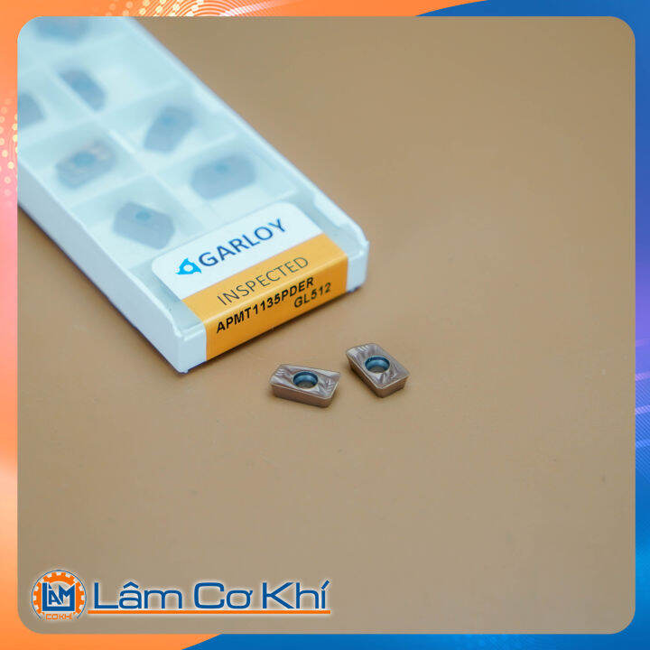 Mảnh chíp phay 1135 gia công inox, thép, thép cứng APMT1135PDER GL512 ...