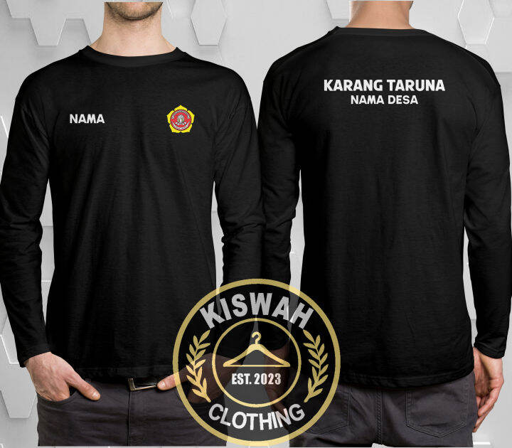 Kaos Tshirt Karang Taruna Gratis Nama dan Nama Desa Lengan Panjang Baju Distro | Lazada Indonesia