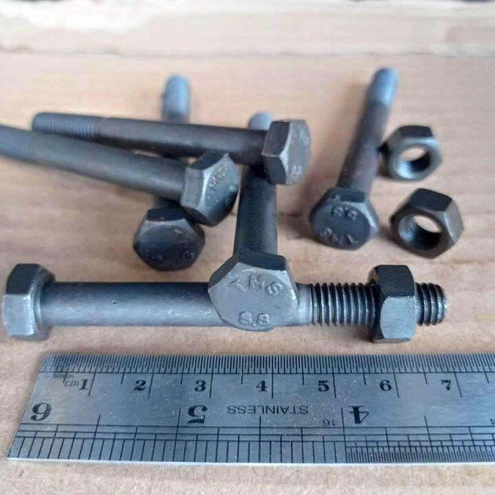 BAUT HEXAGON BAJA HTB 8.8 M8 X 70 / PANJANG 7CM / BAUT BAJA M8 X 70 HITAM / BAUT M8X70 BAJA ...