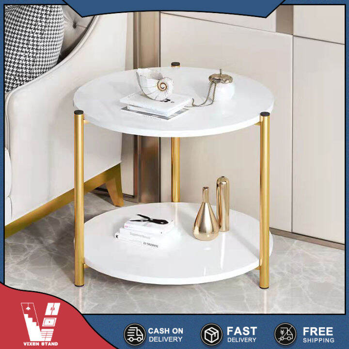 Light luxury small tea table side corner sofa side cabinet Nordic small ...