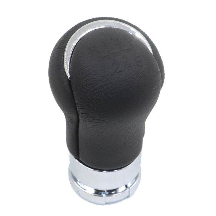 Manual Chrome Leather Car Gear Stick Shift Knob Gearbox Shift Knob Boot ...