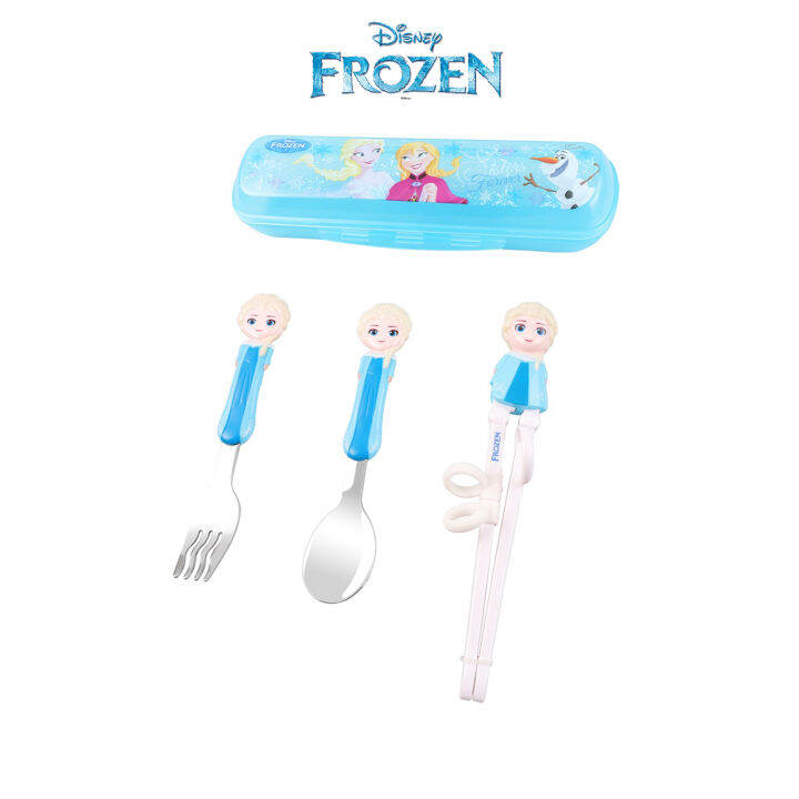 ️New! Disney Frozen Elsa 3 in 1 Learning Chopsticks & Spoon Fork ...