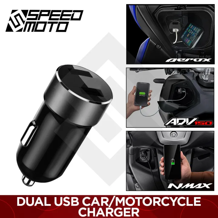 2.4A MOTOR / CAR DUAL CHARGER FOR NMAX 2020 V2, AEROX, ADV 150 ...