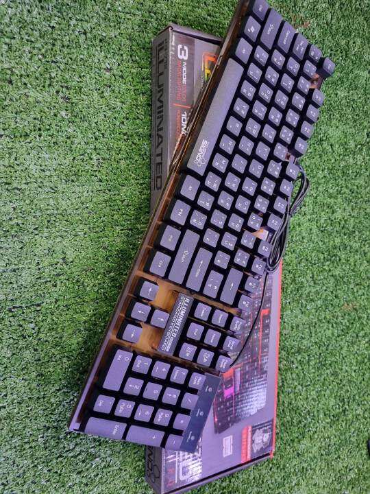 คีย์บอร์ดเกมมิ่ง Signo KB-712 Illuminated RUBBER DOME Switch Gaming ...