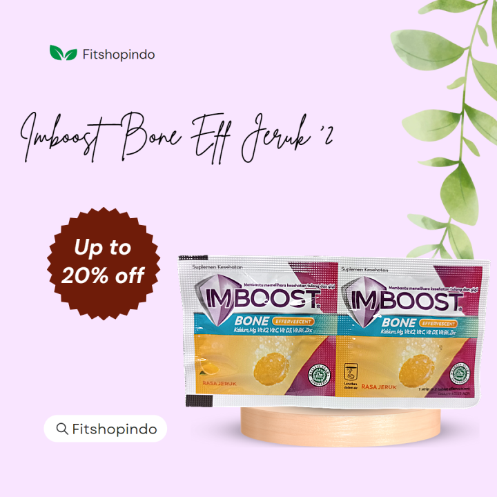 Imboost Bone Effervescent Suplemen Tulang dan Gigi Jeruk 1 Strip 2 Tab ...