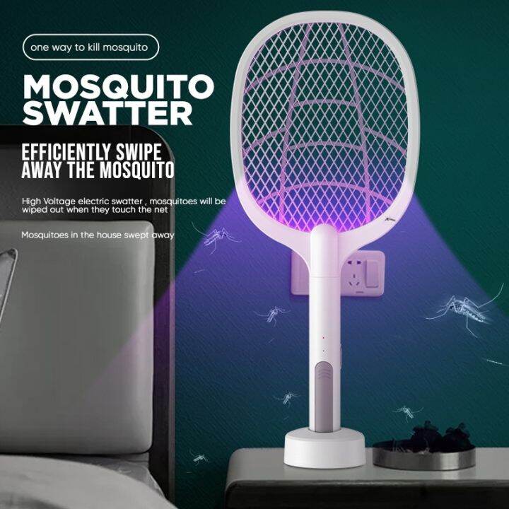 Homie 2 in1 Electric Mosquito Swatter Insect Killer Rechargeable Trap ...
