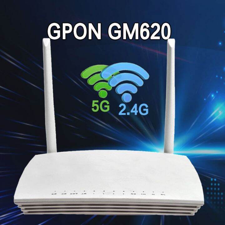 Gpon onu ont GM620 dual band1GE+3FE WLAN+2.4g 5g WIFI Used EPON ONT ...