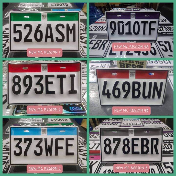 TEMPORARY PLATE NUMBER MOTORCYCLE PLATE GALVANIZED METAL EMBOSSED ...