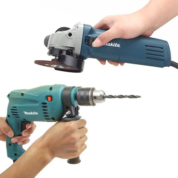 ♟Makita Grinder And Drill Set Makita Electric Impact Drill Power Tools ...