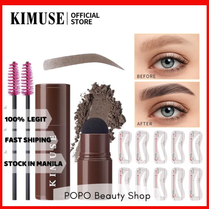 Ready Stock KIMUSE Eyebrow Stamp Shaping Kit Brow Powder Stamp Makeup ...