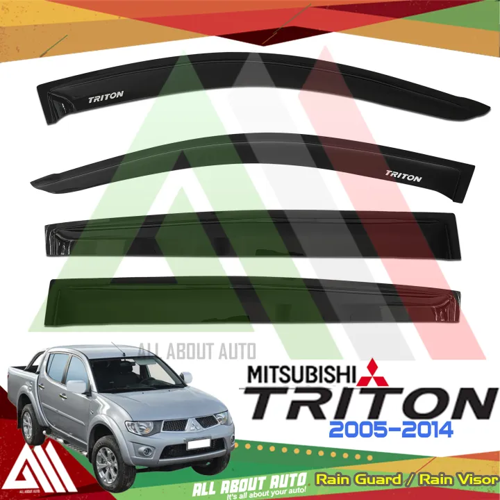 Mitsubishi Triton 2005-2014 OEM Rain Guard Window Visor (Black) | Lazada PH
