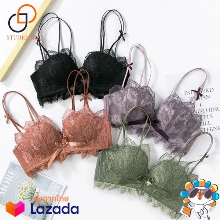 𝙎𝙩𝙪𝙙𝙞𝙤 𝘽𝙧𝙖 - ชุดชั้นใน เก็บทราง บรา ลูกไม้ เซ็กซี่ ไร้โครง (รหัส: 176 ...
