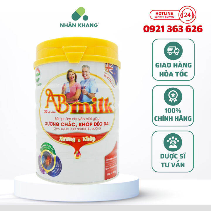 [Dược phẩm Nhân Khang] Sữa bột AB MILK xương khớp lon 900gr | Lazada.vn