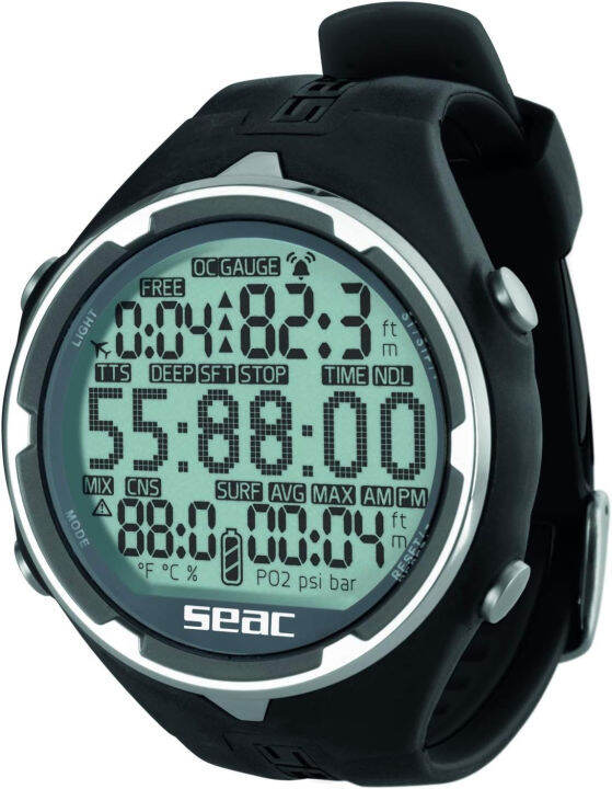 SEAC Action HR, High Resistance Dive Computer with Scuba and Freediving ...
