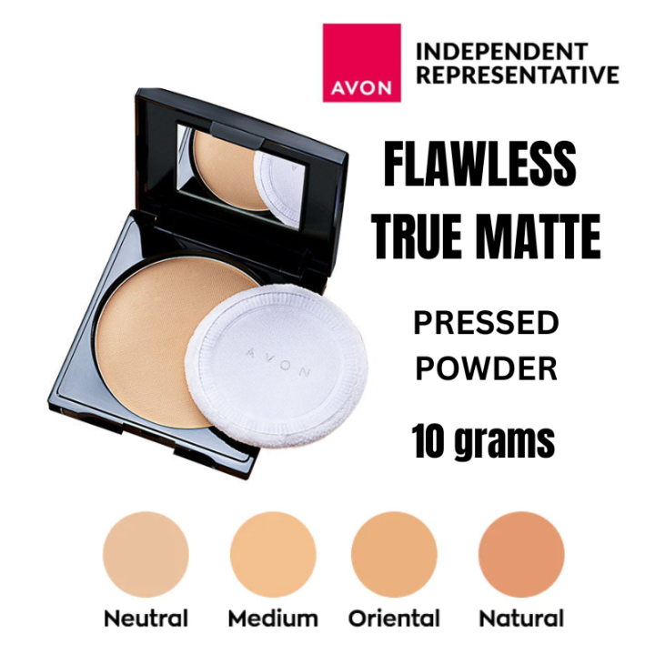 AVON FLAWLESS TRUE MATTE PRESSED POWDER All Day Matte Finish * Poreless ...