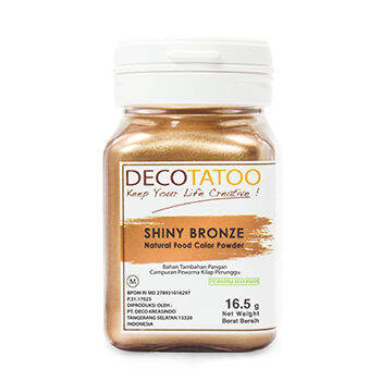 Decotatoo Shiny Bronze Powder 16.5 gr ( Pewarna makanan ) | Lazada ...
