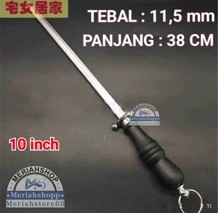 Stick Stik Pengasah Golok (10 inch 38cm) Asahan Pisau Pedang Baja Knife ...