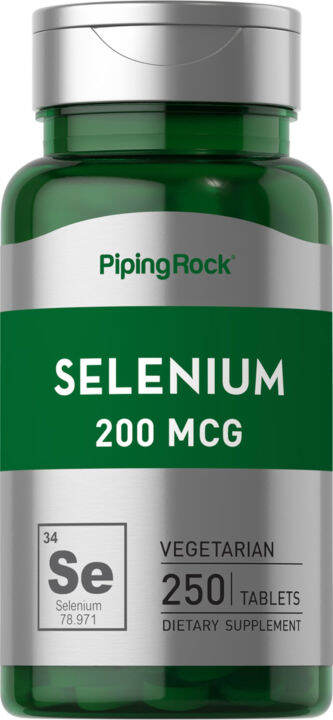 PipingRock Selenium 200 mcg 250 Tablets ผลิตภัณฑ์คุณภาพจาก Piping Rock ...