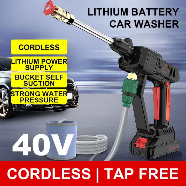 40V Electric Water Jet Multifunctional Cordless High Pressure Water ...