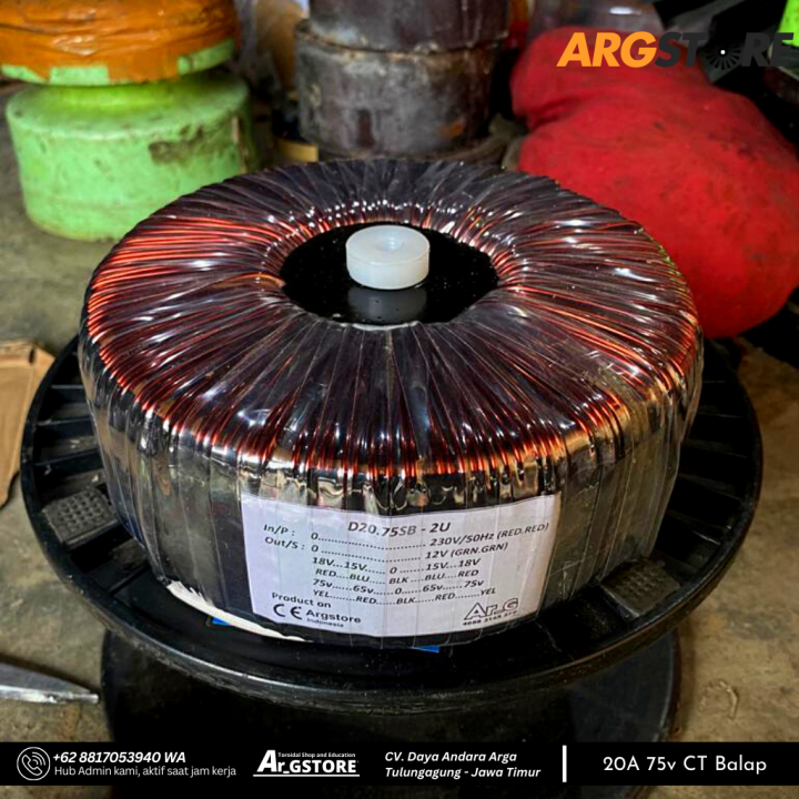 Trafo toroid donat 20A 75V CT (murni) Spesifikasi Balap | Lazada Indonesia