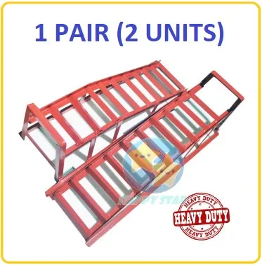 HEAVY DUTY 2TAN CAR RAMP RAMPS VEHICLE 2 TON Iron Steel AUTO TRUCK ...