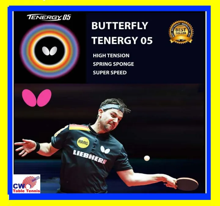 BUTTERFLY Tenergy 05 Spin-Elastic Inverted Rubber Table Tennis Ping Pong(READY STOCK) | Lazada