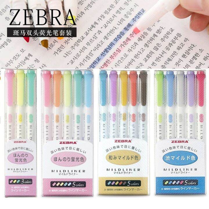 [COD] Japan ZEBRA zebra 3-color highlighter WKT7-3C fluorescent color ...