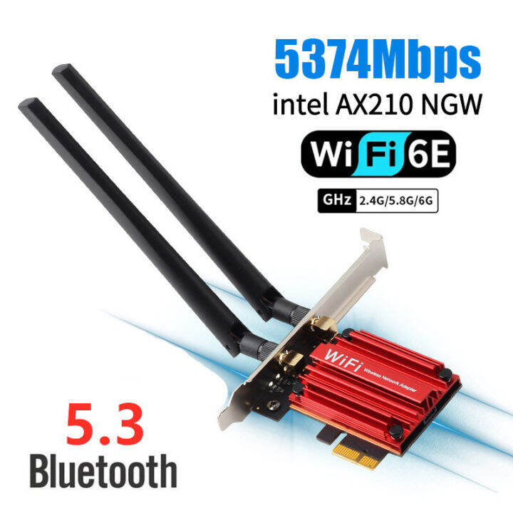 Bộ Chuyển Đổi WiFi WiFi6E PCIE 5374Mbps Thẻ Không Dây Intel AX210 ...