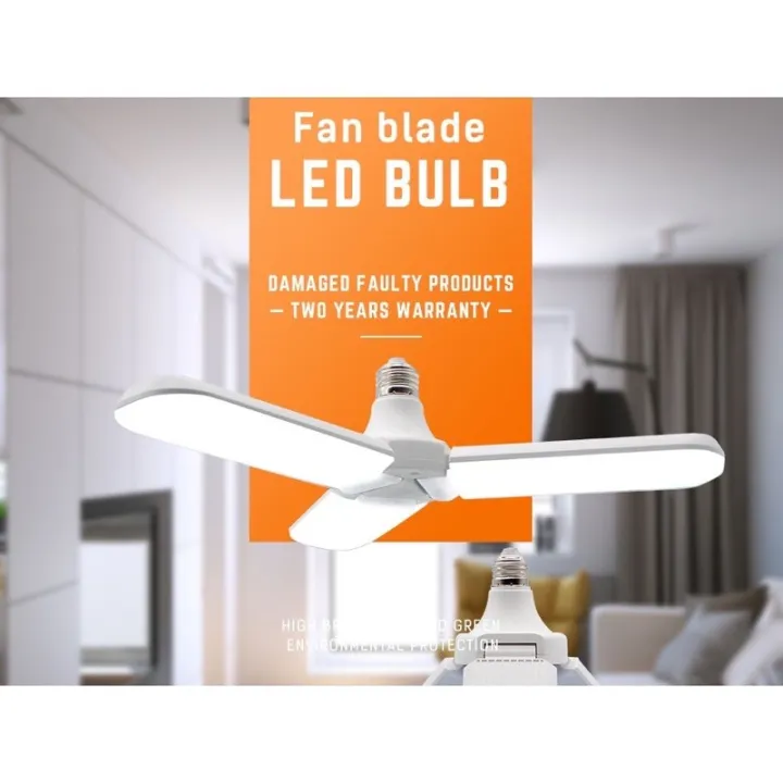 High power 45W Ceiling LED Bulb Fan Blade light | Lazada PH