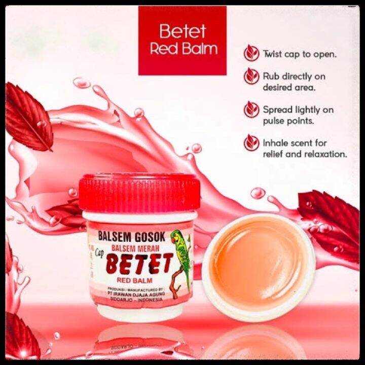 Betet Muscle Joint Pain Headache Relief Balm Ointment 17.5g | Lazada PH