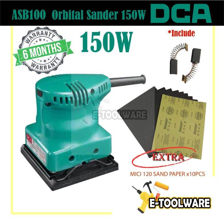 DCA Orbital Sander ASB100 磨砂机 Palm Sander 150W 12000RPM | Lazada