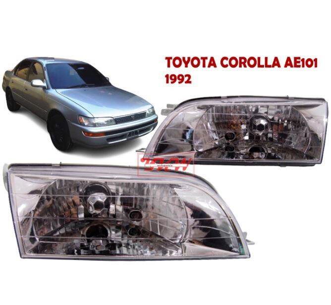 Toyota Corolla AE100 AE101 EE100 Crystal Front Headlights Lamps Head ...