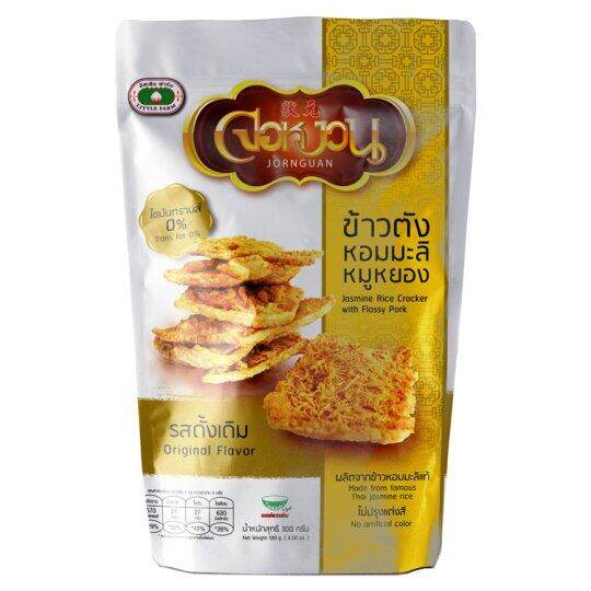 [THAILAND] JORNGUAN JASMINE RICE CRACKER WITH FLOSSY PORK 100G | Lazada