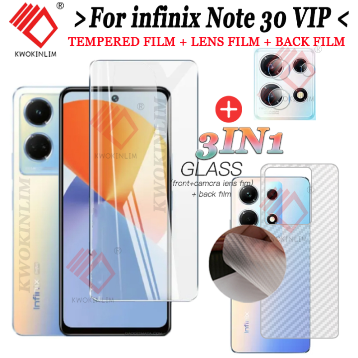(3 in 1) Infinix Note 30 VIP Tempered Glass Infinix Note 30 VIP Full ...
