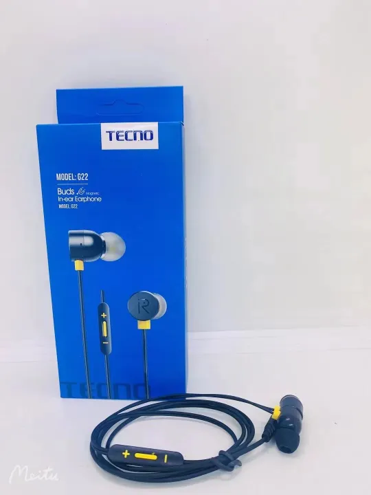 Tecno Earphone Double Speaker 3.5MM Dual Drive Stereo Earbuds with Mic ...