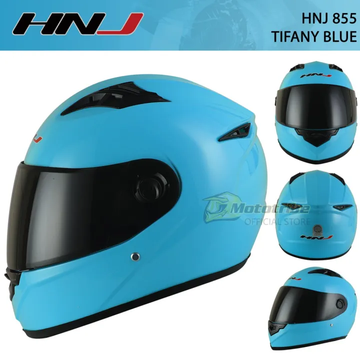 HNJ 855 Motorcycle Helmet Full face Single Black Visor Mototribe HNJ ...