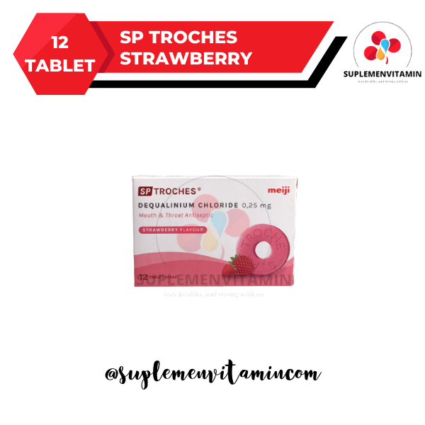 SP Troches Rasa Strawberry Obat untuk Mulut dan Sakit Tenggorokan - Box ...