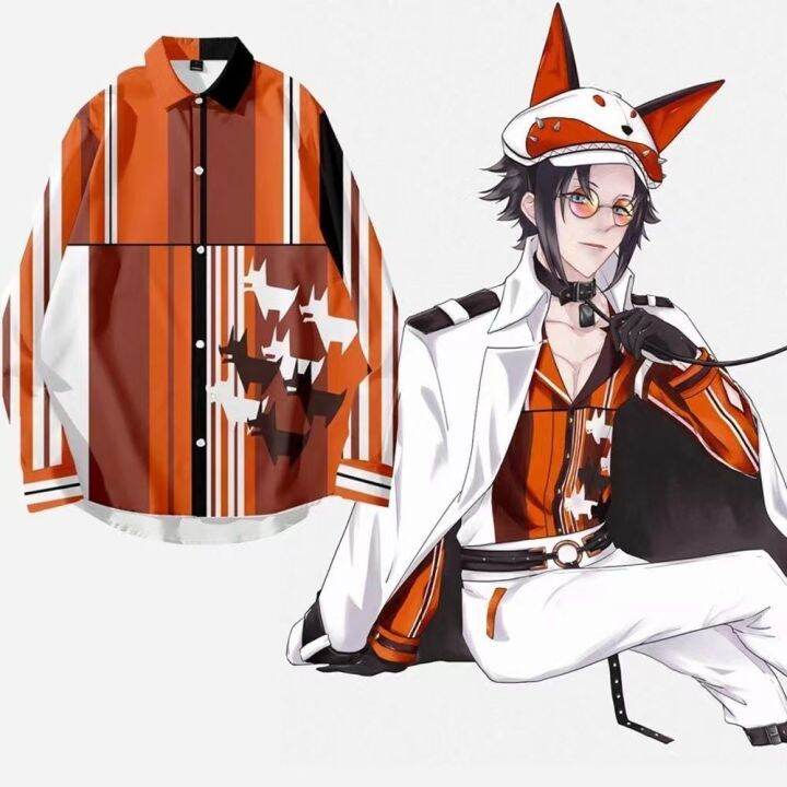 [พร้อมส่ง] Mysta cos เสื้อเชิ้ต ลายสุนัขจิ้งจอก NIJISANJI Vtuber Fox ...