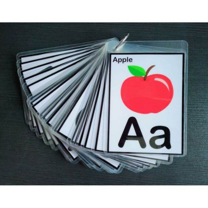 LAMINATED ALPHABET FLASHCARDS A-Z (Aa-Zz) UPPERCASE AND LOWERCASE Size ...