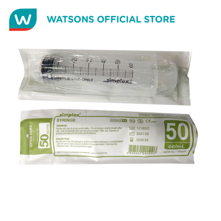 SIMPLEX Disposable Syringe 50cc/ml 1 Syringe | Lazada PH