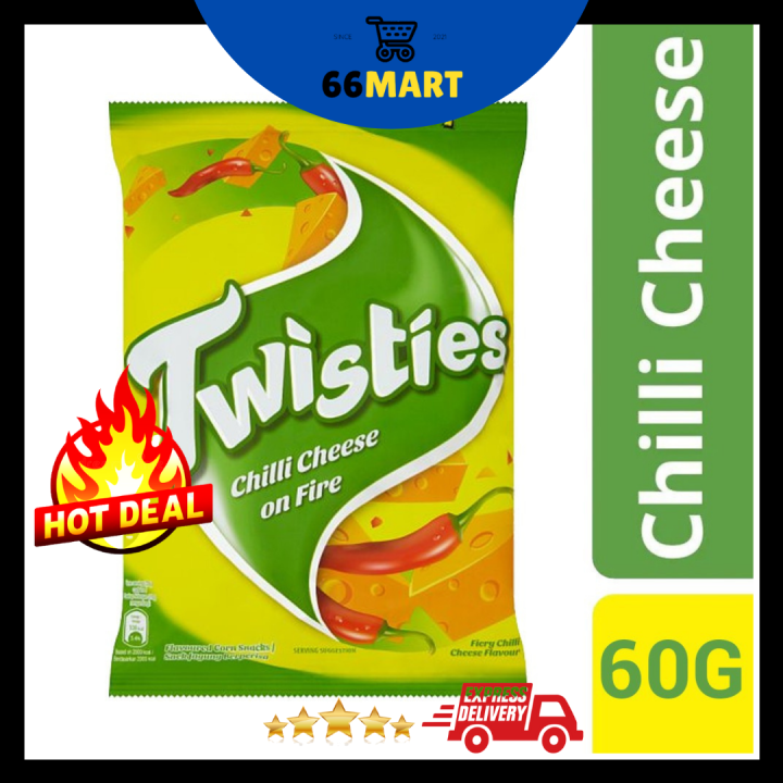 Twisties Flavoured Corn Snacks Fiery Chilli Cheese Flavour 60g ...