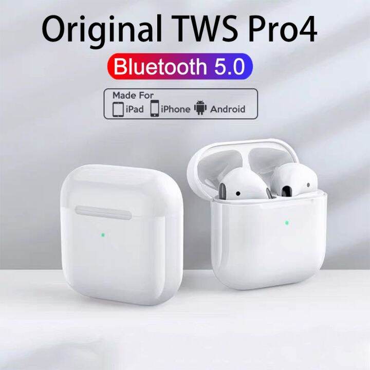 【airpods Case】 Original Tws Pro 4หูฟังบลูทูธ5 0หูฟังไร้สายแฮนด์ฟรีหูฟัง